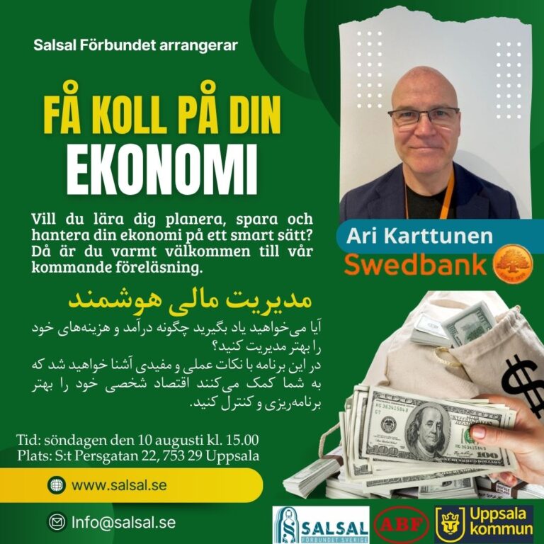 Få koll på din ekonomi – Föreläsning för dig! - Salsal förbundet Sverige